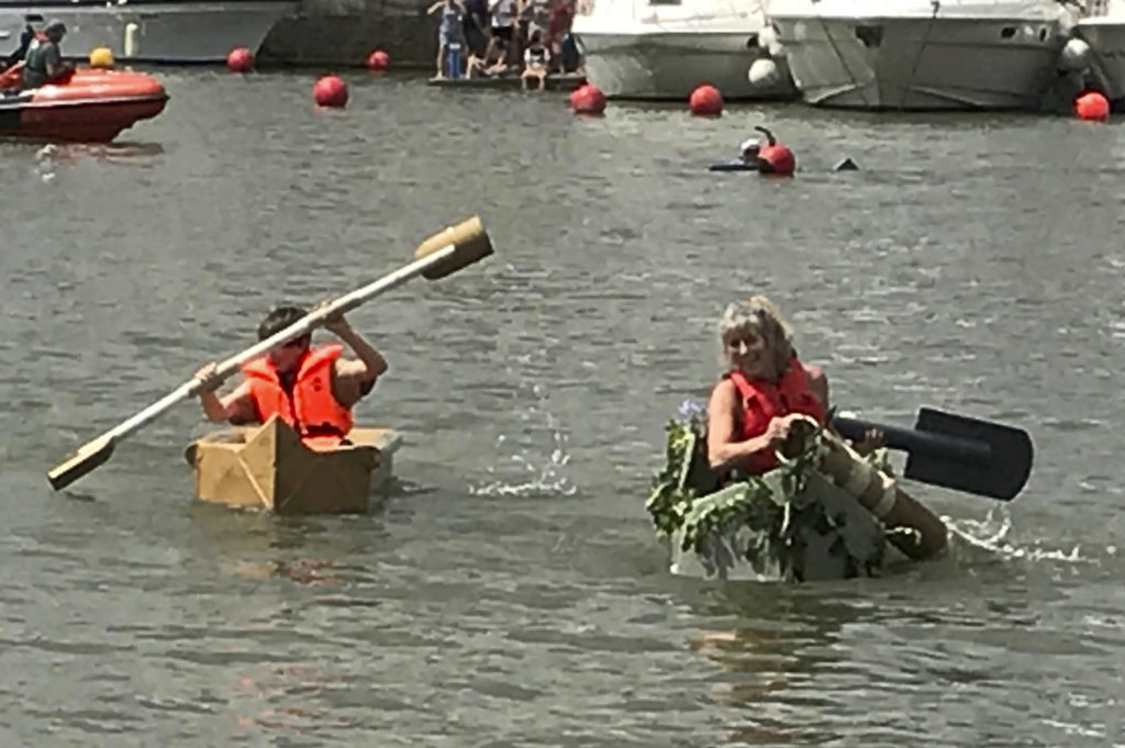 Our recycled cardboard boat stays afloat! - Impress Print Services
